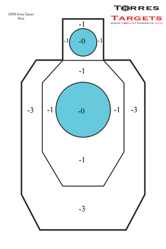 IDPA Style Paper Shooting Target - Blue