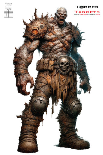 Male Behemoth Zombie Target | Large-Scale Tactical Paper Target ...