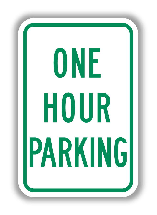 One Hour Parking Sign R7-5MA - Parking and Standing Signs | TAPCO