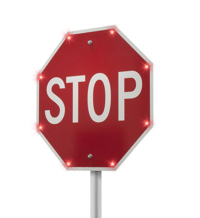 BlinkerStop® Flashing LED STOP Sign R1-1 - Intersection Conflict ...