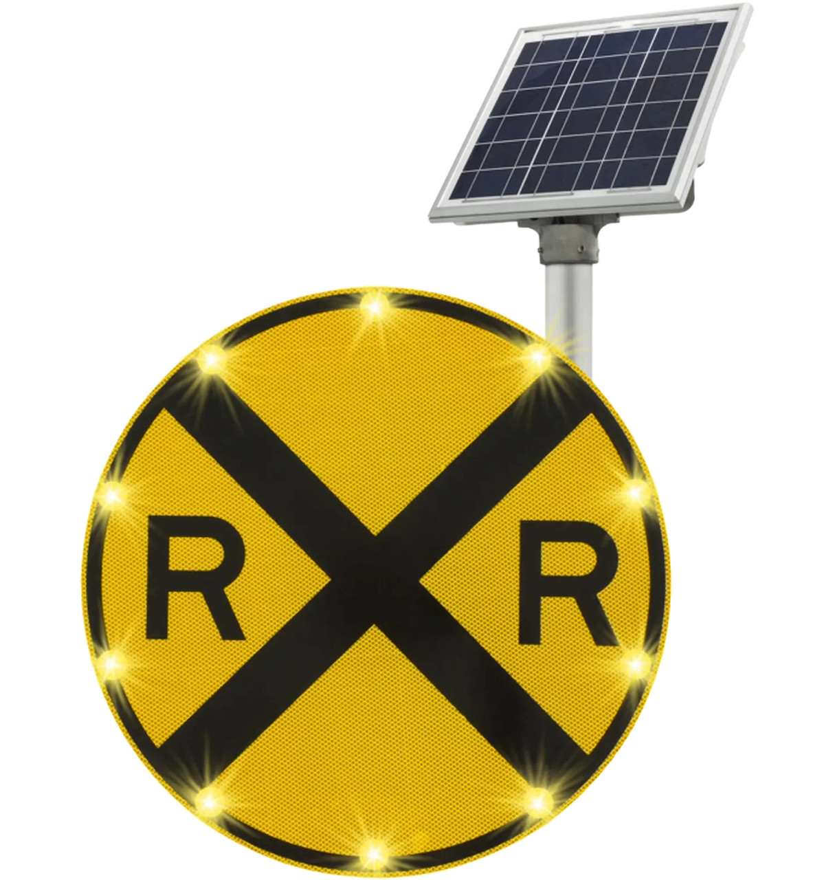 BlinkerSign® Flashing LED Railroad Crossing (Symbol) Sign W10-1 ...