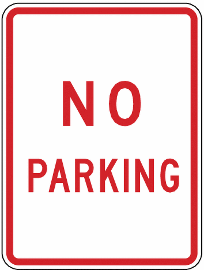 No Parking (Worded) Sign R8-3a - Prohibitive Signs | TAPCO
