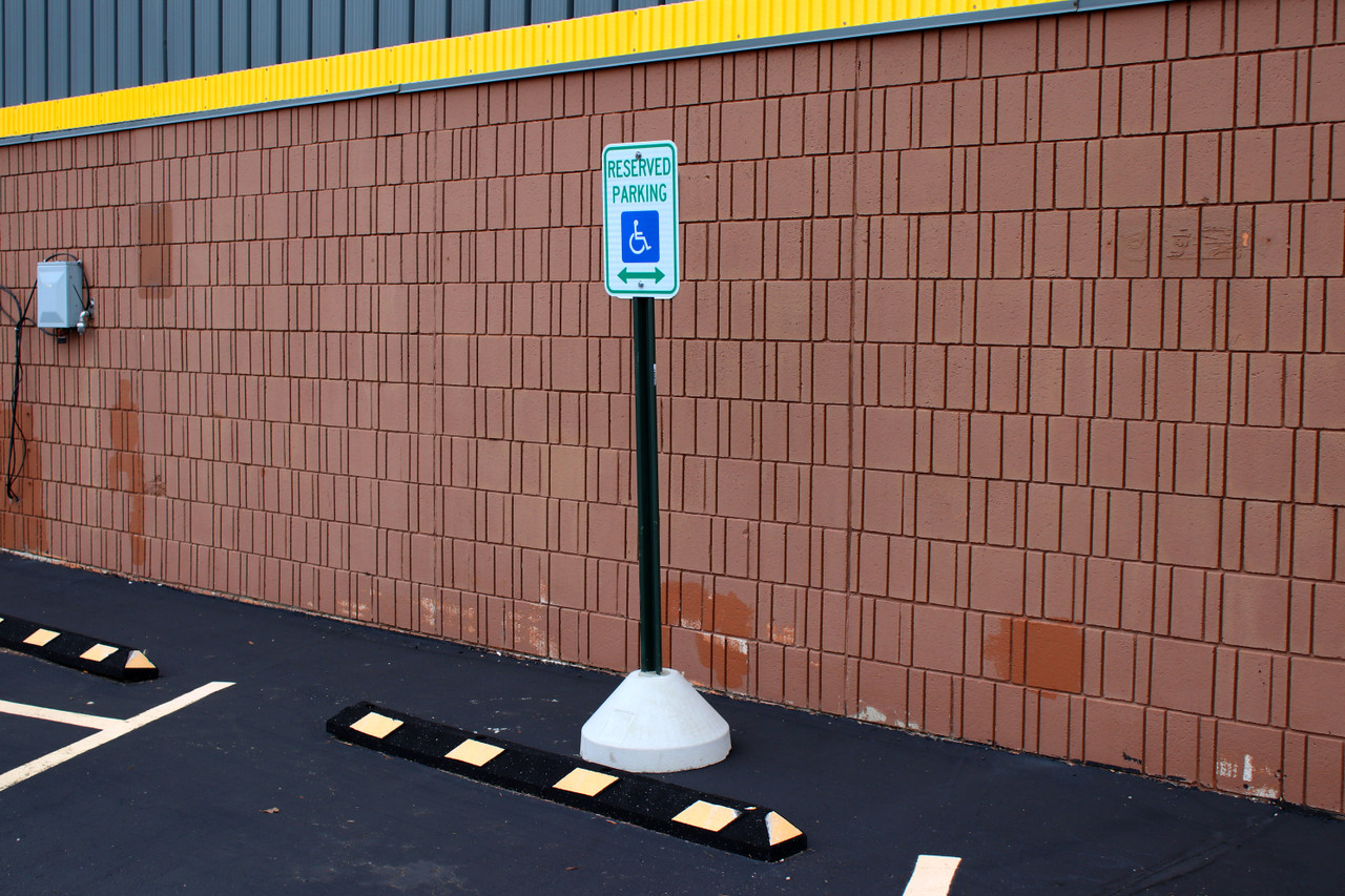TAPCO® 125 lb. Concrete Base with 6' U-Channel Post - Concrete Bases ...