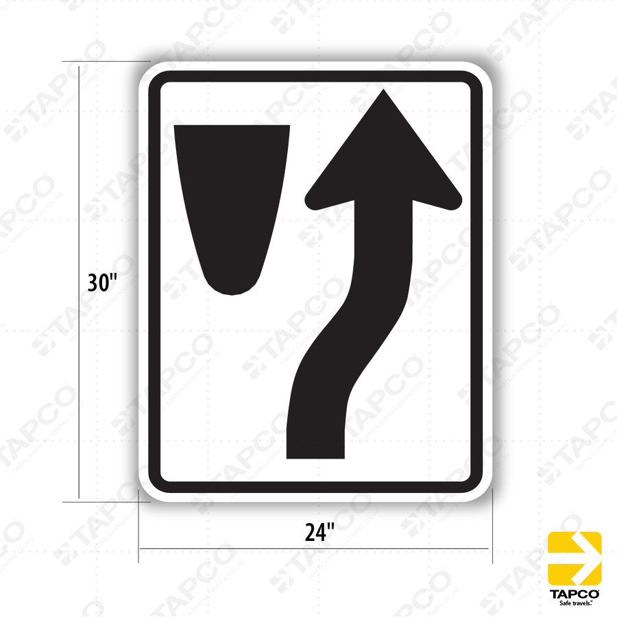Divided Highway Right (Symbol) Sign R4-7 - Lane Control Signs | TAPCO