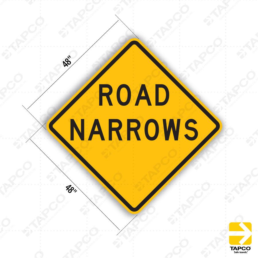 ROAD NARROWS Sign W5-1 - Standard Traffic Signs | TAPCO