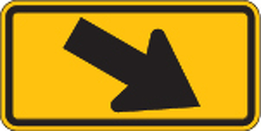 Down Diagonal Right Arrow Sign W16-7PR - Standard Traffic Signs | TAPCO