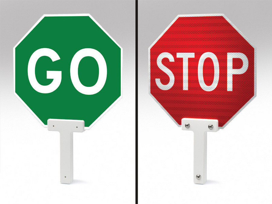 STOP/GO Hand-Held Paddles - Traffic Paddles | TAPCO