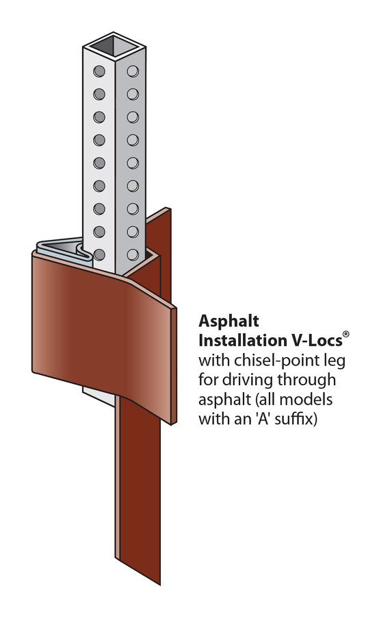 V-Loc® Post Anchor for Square 2" x 2" Posts - Breakaway Post Anchors ...