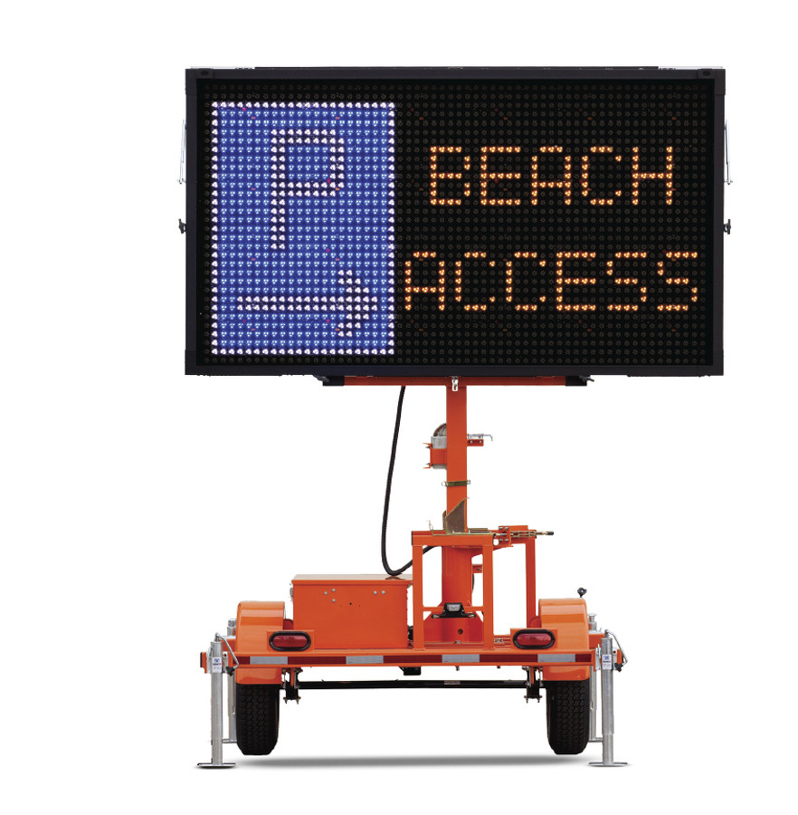 Solar Color Message Sign Trailer - Message Display Boards | TAPCO