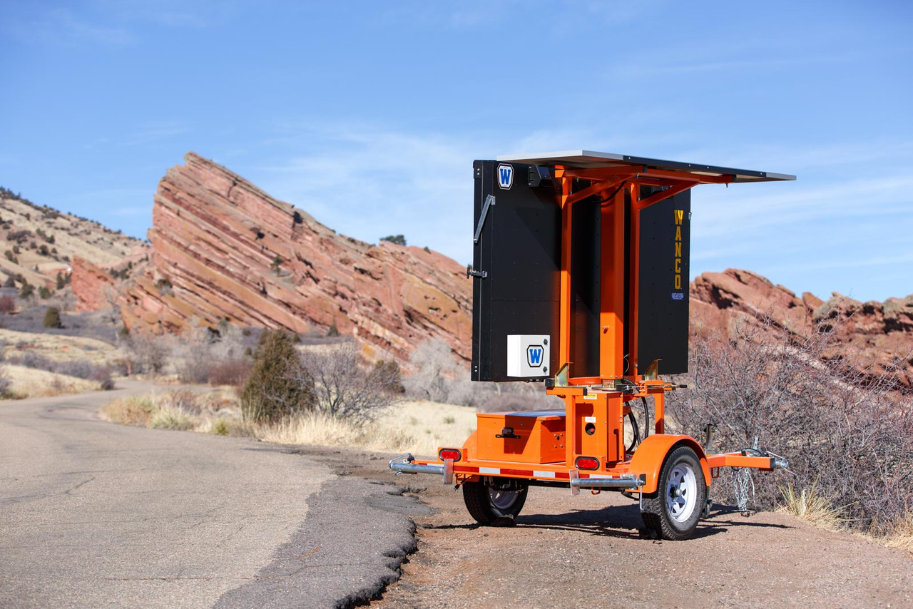 Solar Color Message Sign Trailer - Message Display Boards | TAPCO