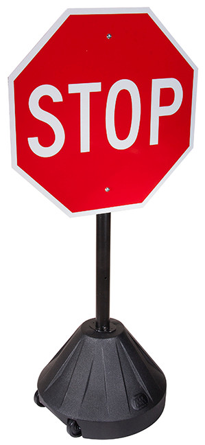 Rolling Sign Base with Pole - Portable Bases | TAPCO