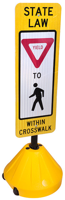 Rolling Sign Base with Pole - Portable Bases | TAPCO