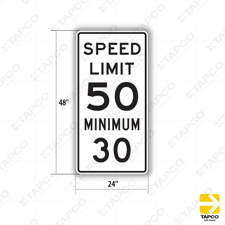 Combined Speed Limit Sign R2-4a - Speed Limit Enforcement Signs | TAPCO
