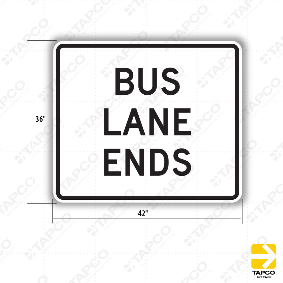 R3-15e BUS LANE ENDS Sign - Lane Control Signs | TAPCO