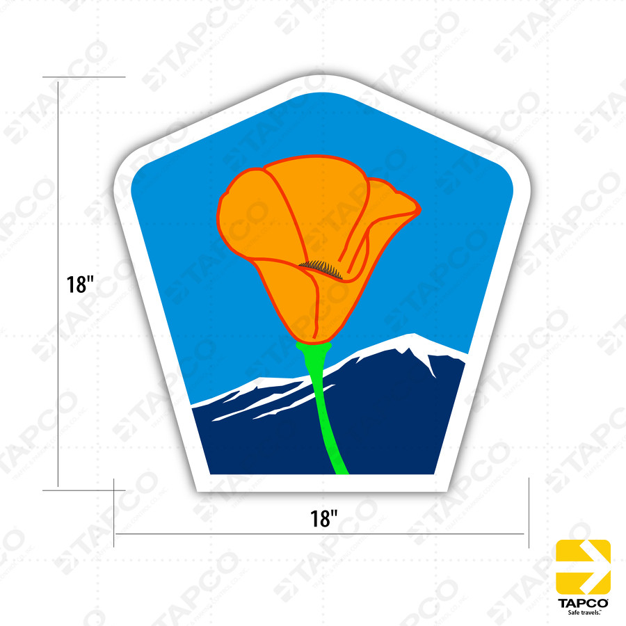 G30B (CA) Shield POPPY FLOWER SCENIC ROUTE (symbol) Sign - Guide Signs ...