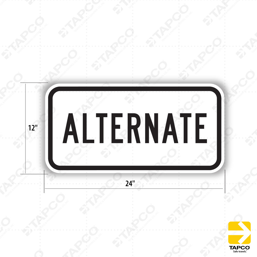 M4-1 ALTERNATE Sign - Auxiliary Signs | TAPCO