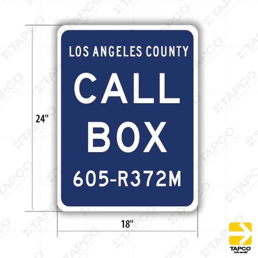 SG25 (CA) CALL BOX Sign - Special Guide Signs (SG) | TAPCO