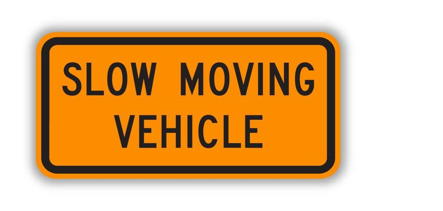 W21-4 SLOW MOVING VEHICLE Sign - Orange Construction Signs | TAPCO