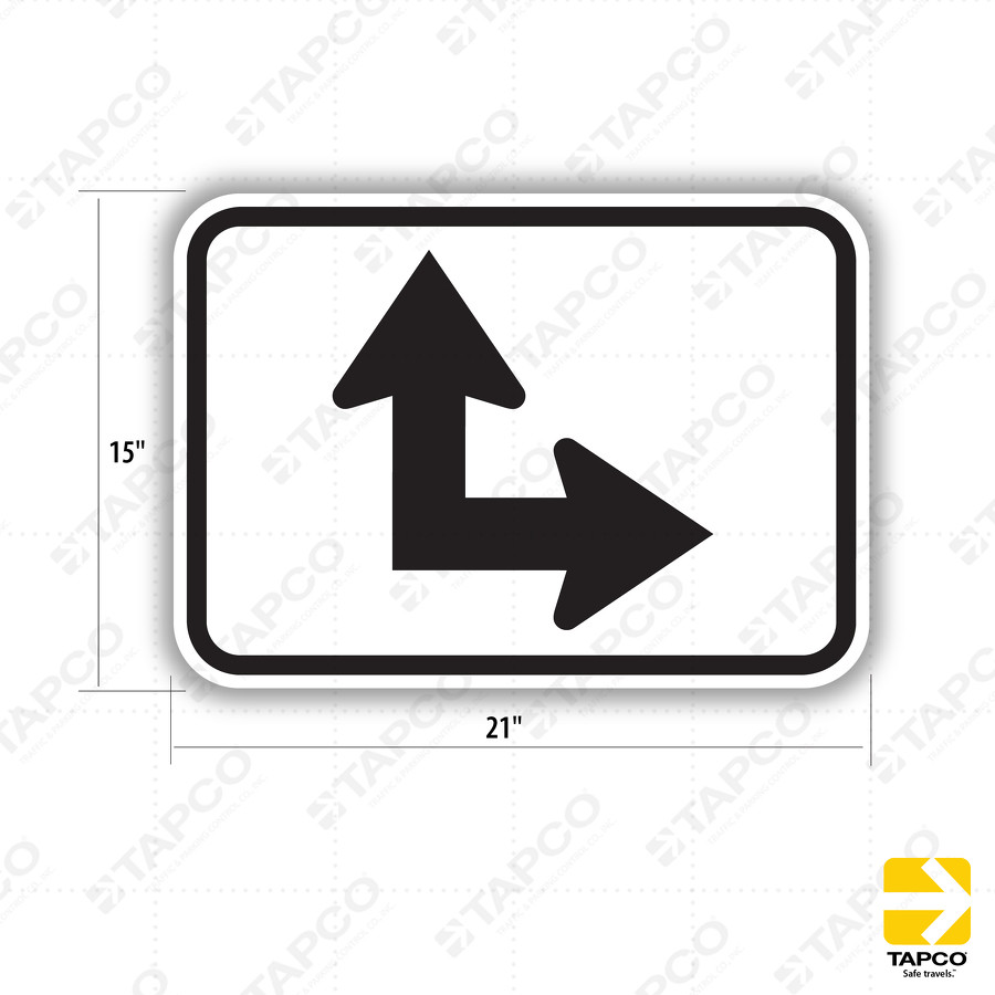 M6-6 Directional Arrow (Right) Sign - Auxiliary Signs | TAPCO