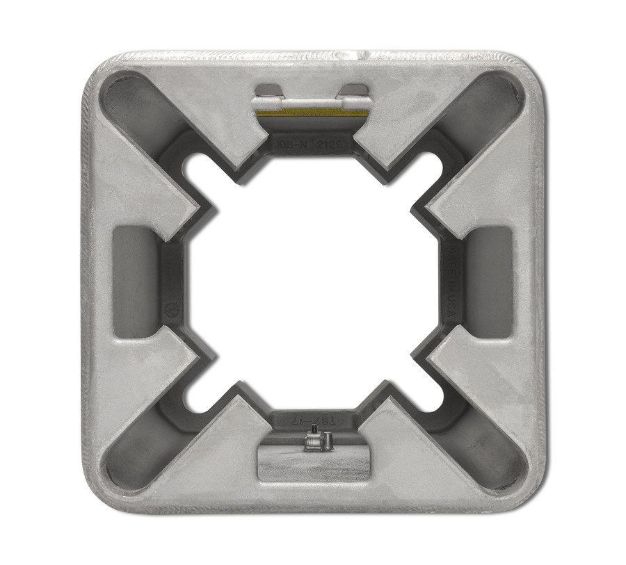 Square Aluminum Breakaway Transformer Base - Post & Pole Hardware | TAPCO