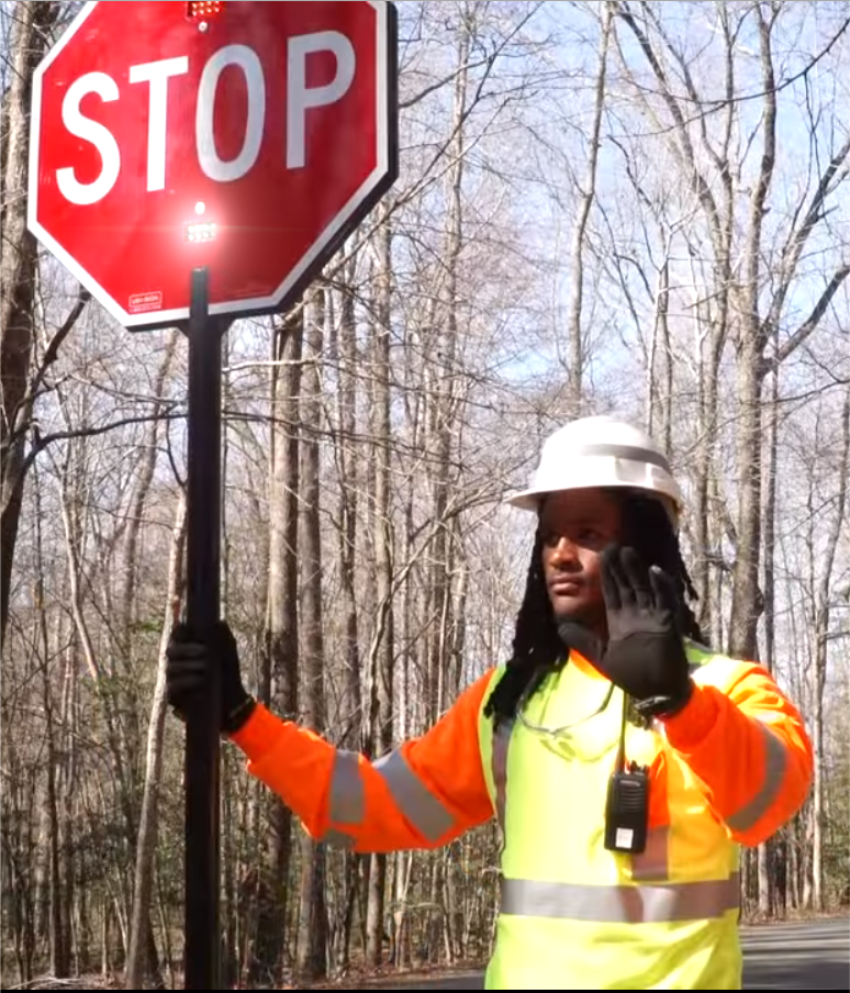 Visual Alert™ LED-Enhanced Paddle - TAPCO - Traffic and Parking Control ...