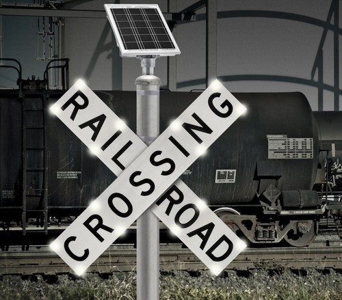BlinkerSign® Flashing LED Railroad Crossing (Symbol) Sign W10-1 ...