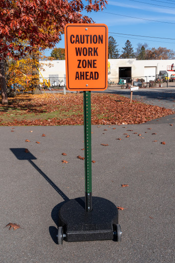 60lb Heavy Duty Wheeled Sign Base - TAPCO - Traffic and Parking Control ...