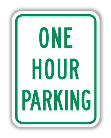 One Hour Parking Sign R7-5MA - Parking and Standing Signs | TAPCO