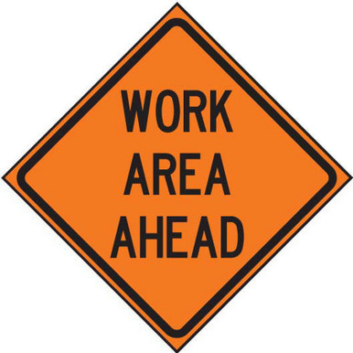 Roll-up Signface WORK AREA AHEAD Sign - Rigid Signfaces | TAPCO