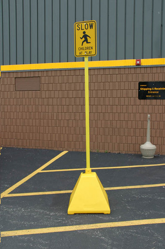 Wheeled Sign Base with Post - Portable Bases | TAPCO