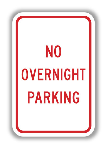 NO OVERNIGHT PARKING Sign (RT-19M) - Prohibitive Signs | TAPCO