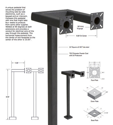 Dual Mount Side-by-side Pad-mount Pedestal Stands - Pedestal Stands | TAPCO