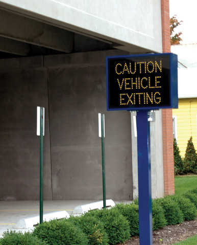 TCL Direct-view LED Sign "Caution Vehicle Exiting" - LED & Blank-out ...