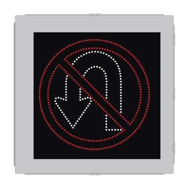 No U Turn LED Blank-out Lane Control FHWA MUTCD Sign (R3-4) - LED ...