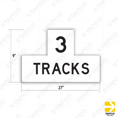 3 TRACKS Sign R15-2 - Railroad Signs | TAPCO