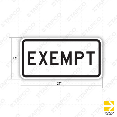 EXEMPT Sign R15-3 - Railroad Signs | TAPCO