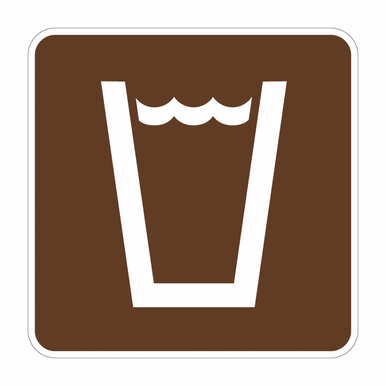 Drinking Water (Symbol) Sign RS-013 - NPS (National Park Service) Signs ...