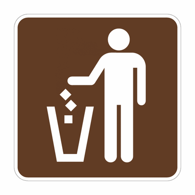 Litter Receptacle (Symbol) Sign RS-086 - NPS (National Park Service ...