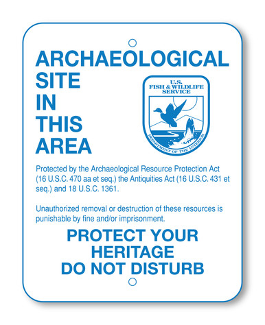 Archaeological Site Sign (FWS-A-17) - USFWS (US Fish & Wildlife Service ...