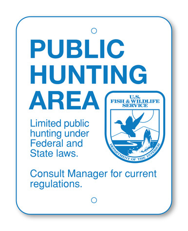 Public Hunting Area Sign (FWS-A-5) - USFWS (US Fish & Wildlife Service ...