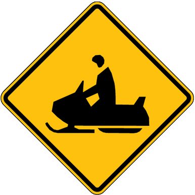 Snowmobile Crossing (Symbol) Sign W11-6 - Standard Traffic Signs | TAPCO