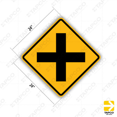 4-Way Intersection (Symbol) Sign W2-1 - Standard Traffic Signs | TAPCO