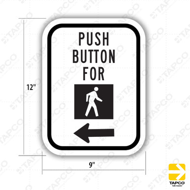 Push Button for Walk (Ped Symbol) Arrow Left (Symbol) - Lane Control ...
