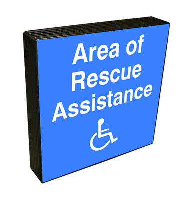 Indoor/Outdoor Full Face Illuminated "Area of Rescue" Sign - Outdoor ...