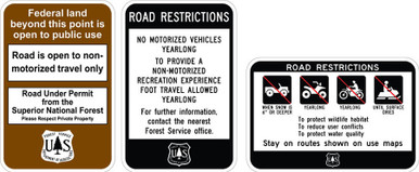 Travel Management Signs - USDA Forest Service Signs | TAPCO