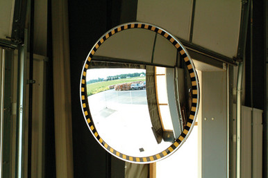 Safety Border Caution Mirror for Indoor Use - Safety Mirrors | TAPCO