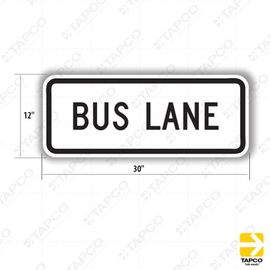 BUS LANE SIGN R3-5gP - Standard Traffic Signs | TAPCO