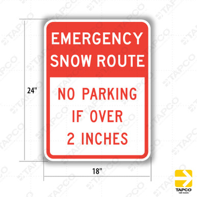 R7-203 NO Parking Emergency Snow Route Sign - Parking and Standing ...