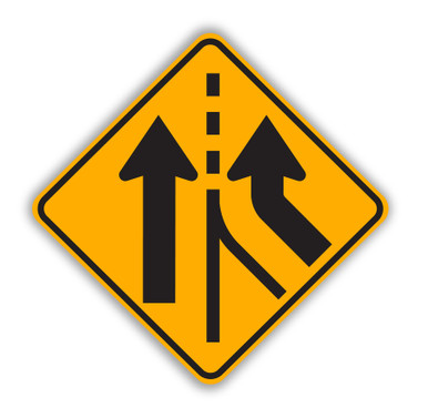 W4-3 ADDED LANE (Symbol) Sign - Merging and Passing Signs | TAPCO