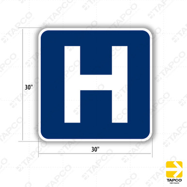 D9-2 HOSPITAL (symbol) Sign - General Service Signs | TAPCO